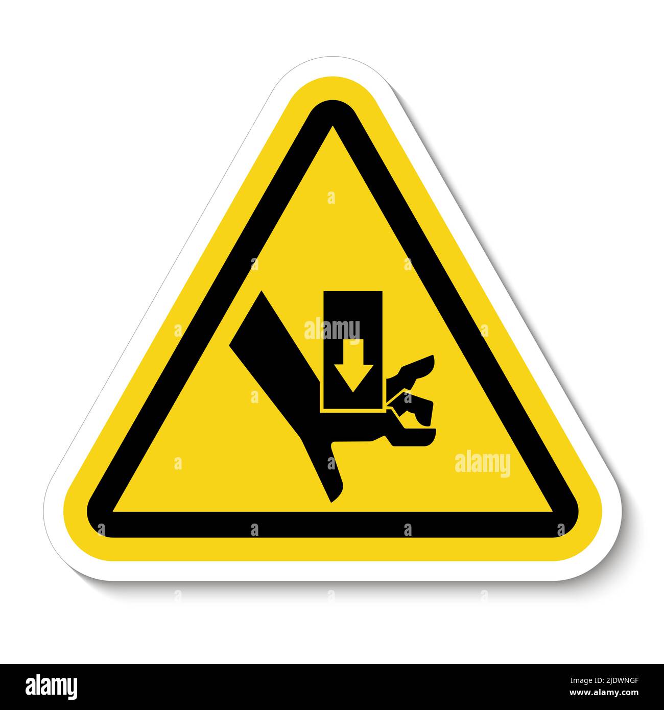 Hand Crush Force from Above Symbol Sign, Vector Illustration, Isolate ...