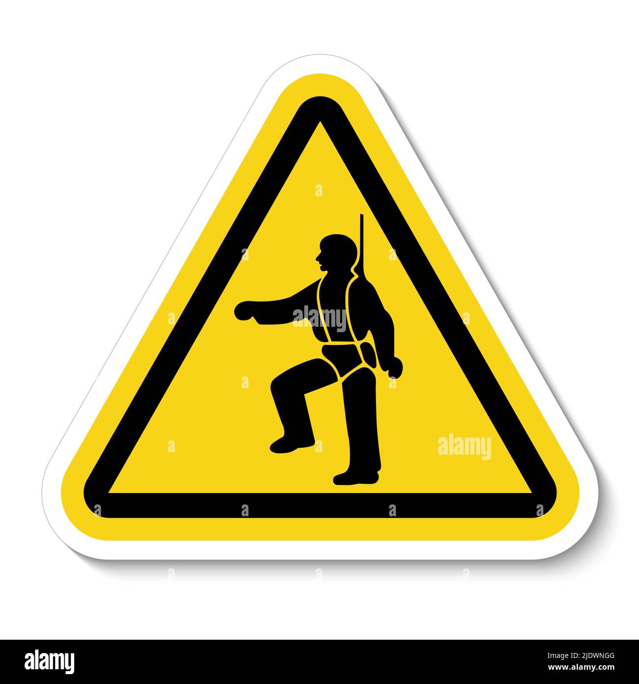 PPE Icon.Safety Harness Must Be Worn Symbols Sign Isolate On White ...