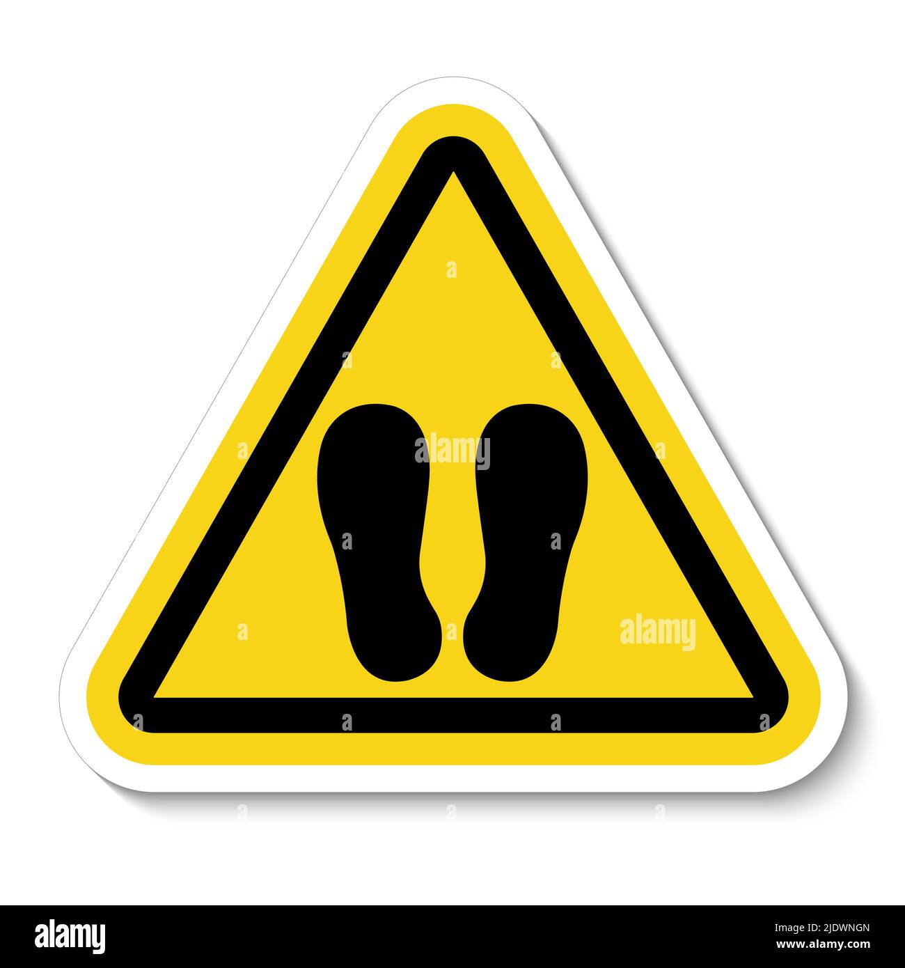 Do Not Walk Or Stand Here Symbol Sign On White Background Stock Vector ...