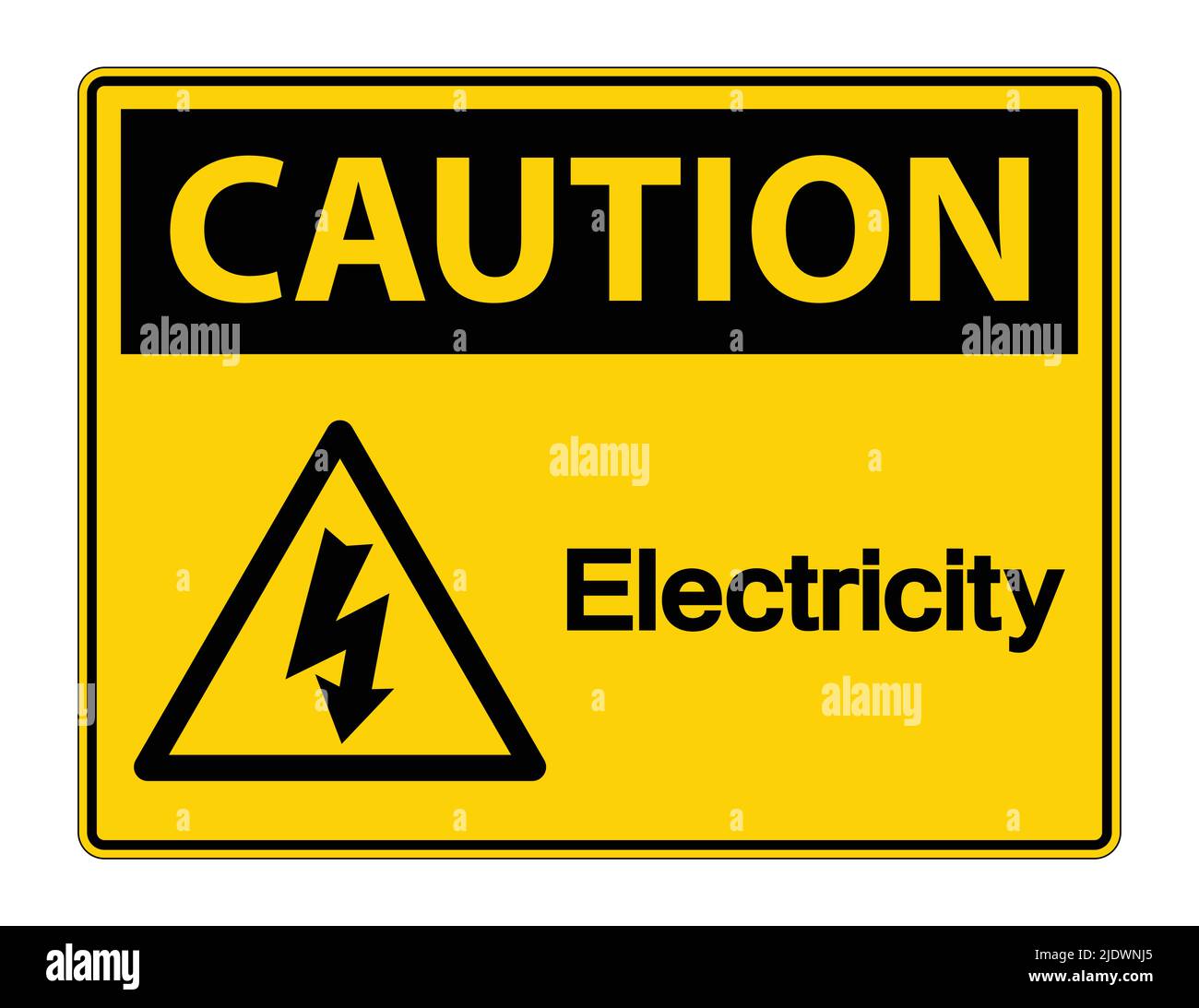 Caution Electricity Symbol Sign Isolate On White Background,Vector ...