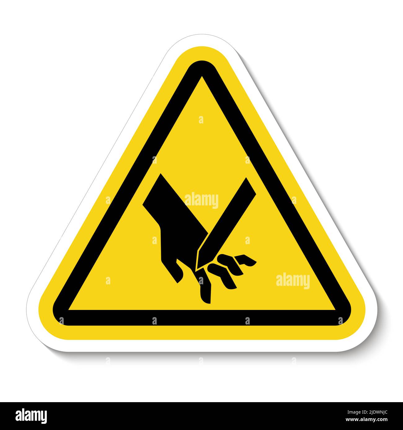 Cutting Of Fingers Angled Blade Symbol Sign, Vector Illustration ...