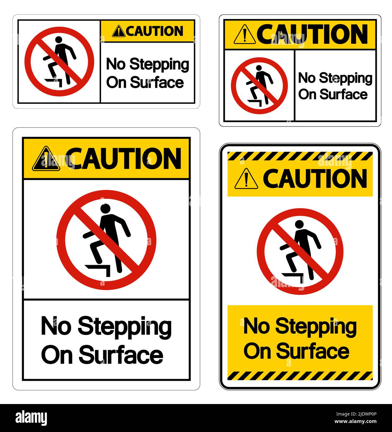 Caution No Stepping On Surface Symbol Sign Stock Vector Image & Art - Alamy