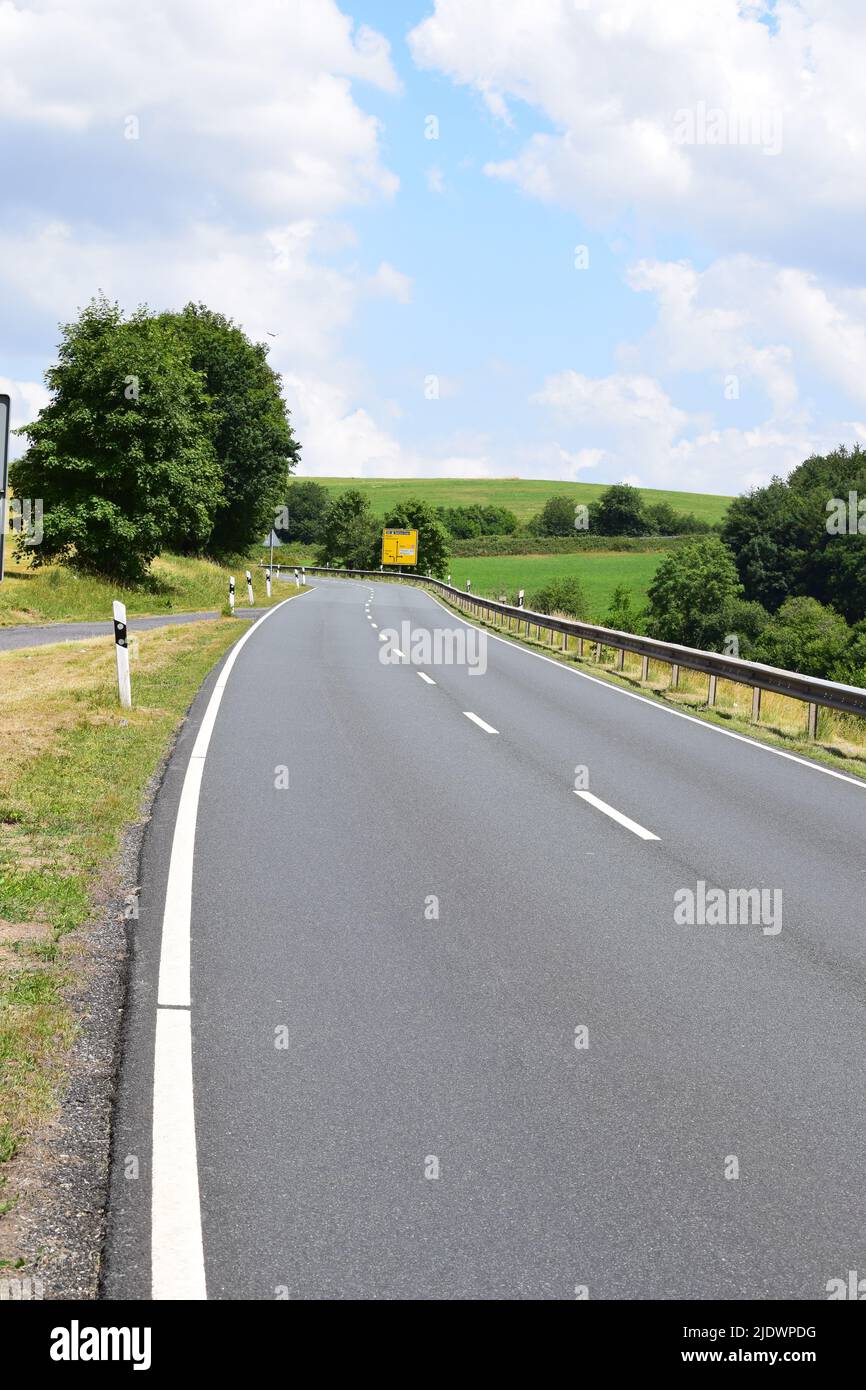 curvy road form Mosel valley up to the Eiel Stock Photo - Alamy