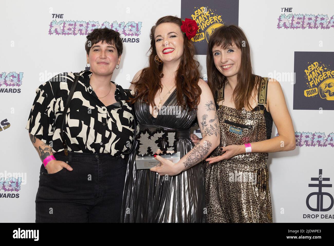 Janey Starling (centre) of The Petrol Girls wins the Best Grassroots ...