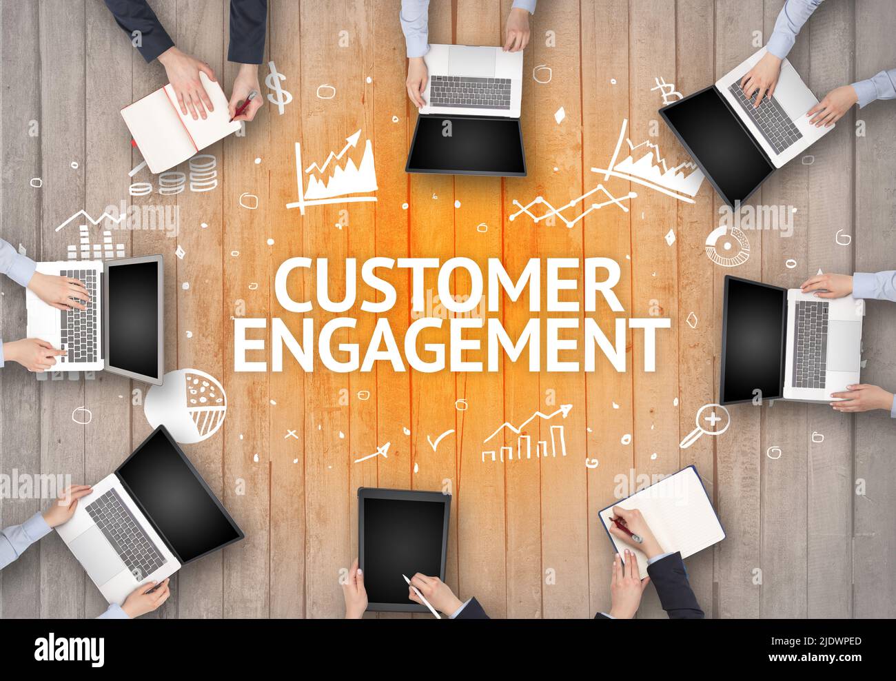 Group of Busy People Working in an Office Stock Photo - Alamy