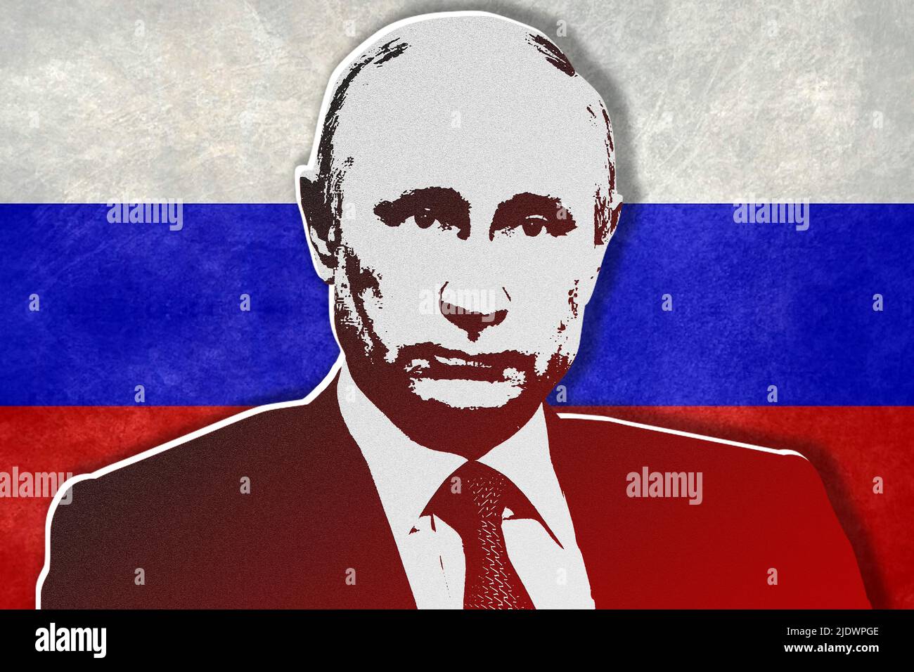 Vladimir Putin and Russia flag Stock Photo - Alamy