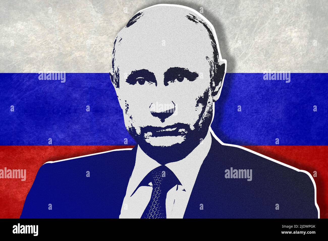 Vladimir Putin and Russia flag Stock Photo - Alamy