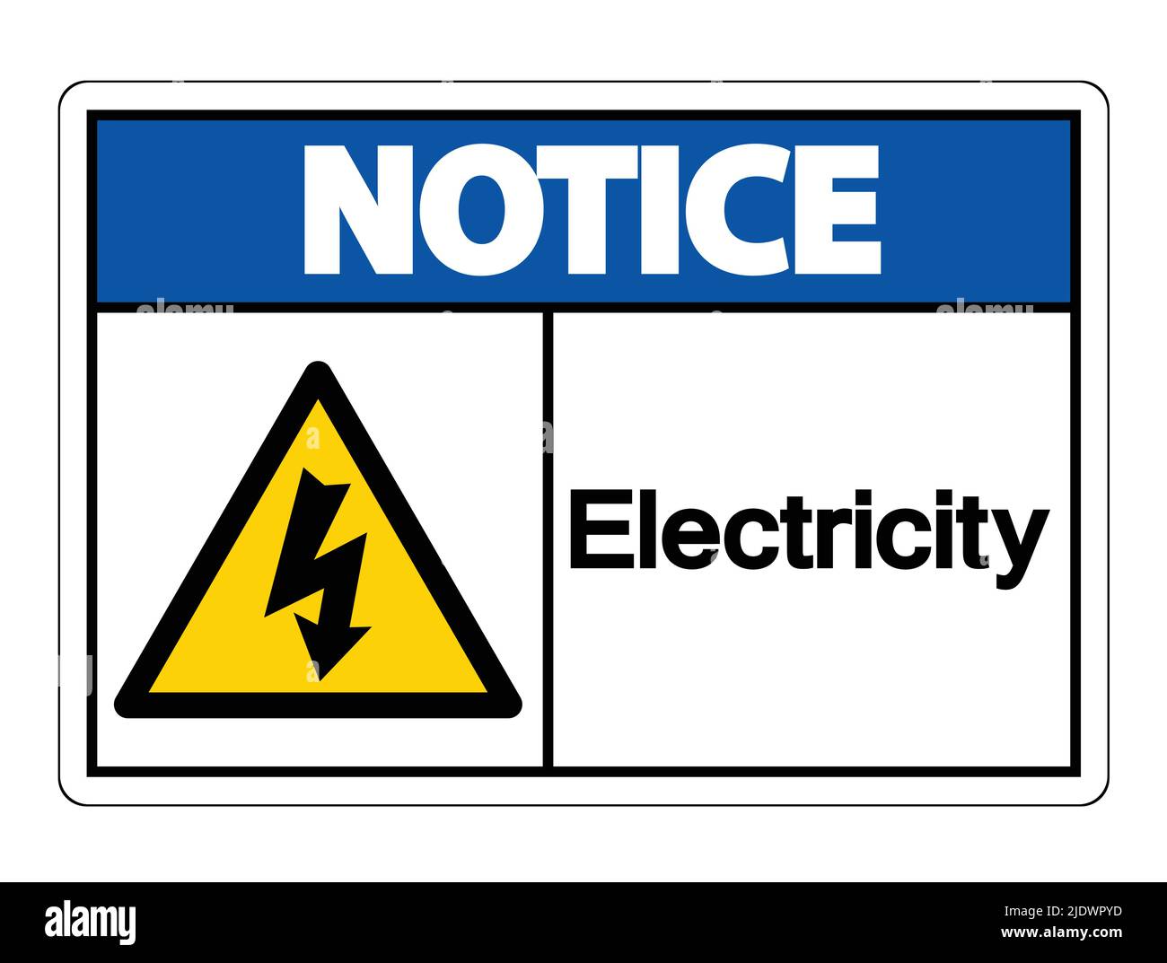 Notice Electricity Symbol Sign Isolate On White Background,Vector ...