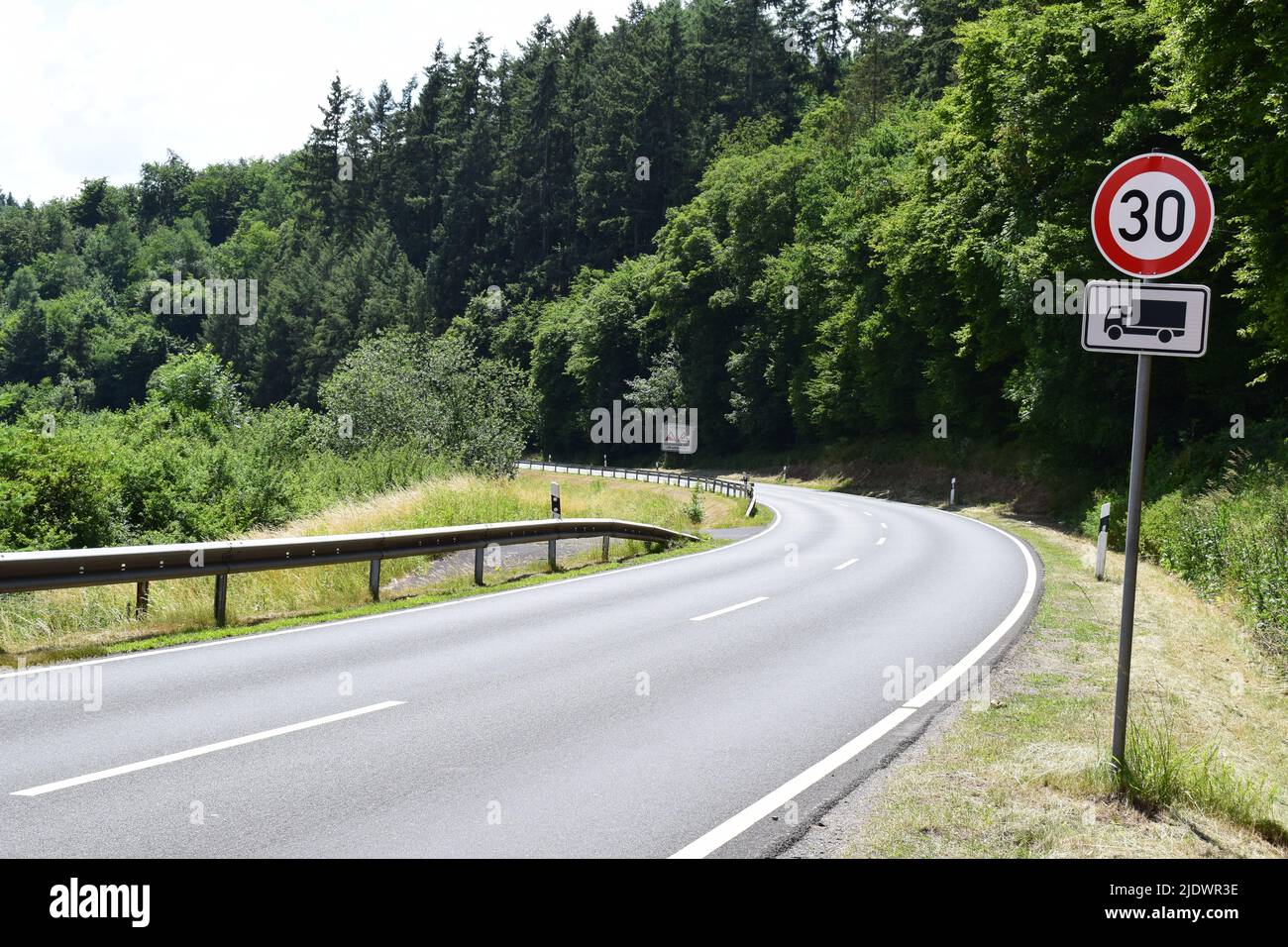 curvy road form Mosel valley up to the Eiel Stock Photo - Alamy