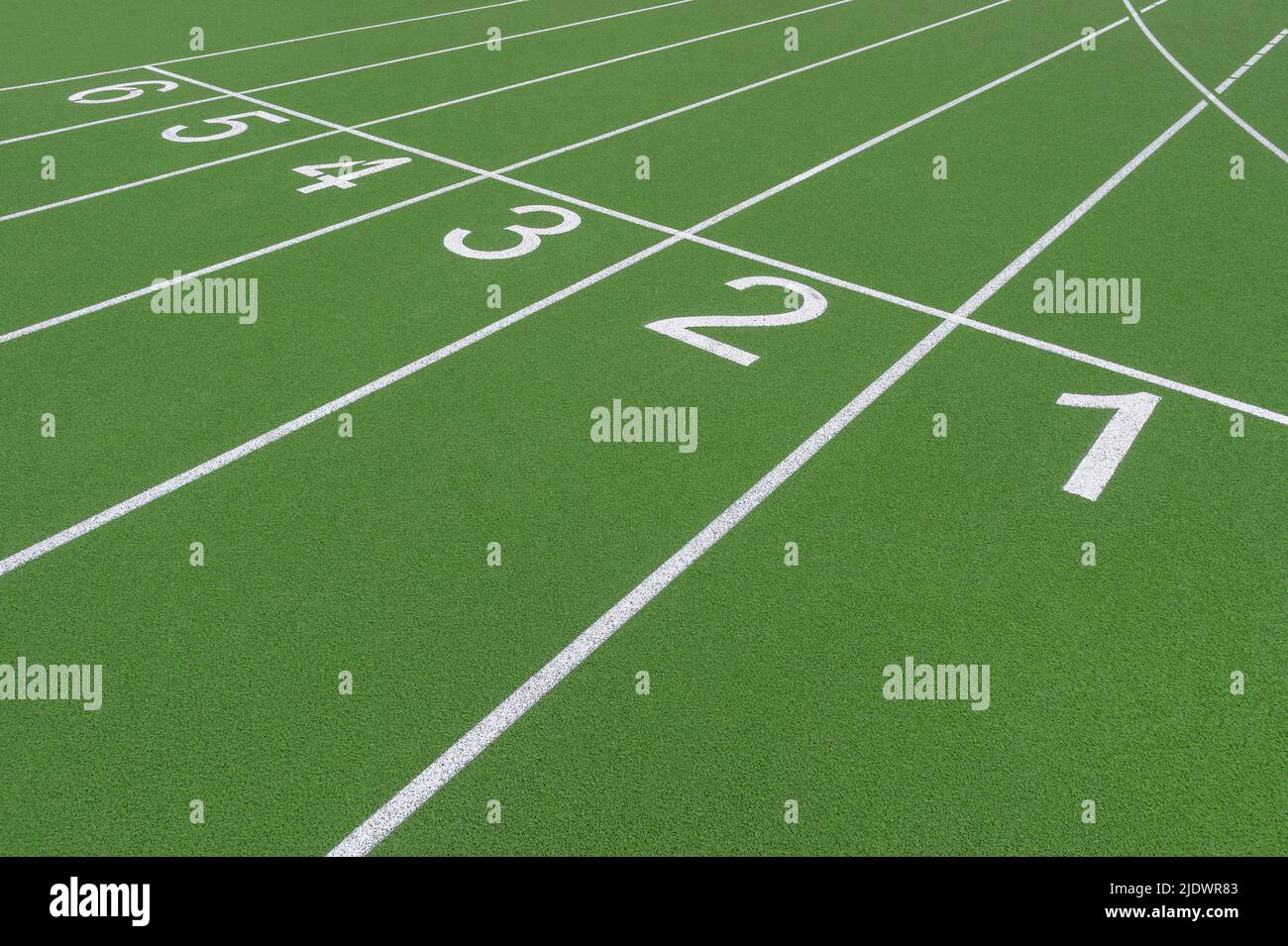 Track and field lanes and numbers. Running lanes at a track and field ...