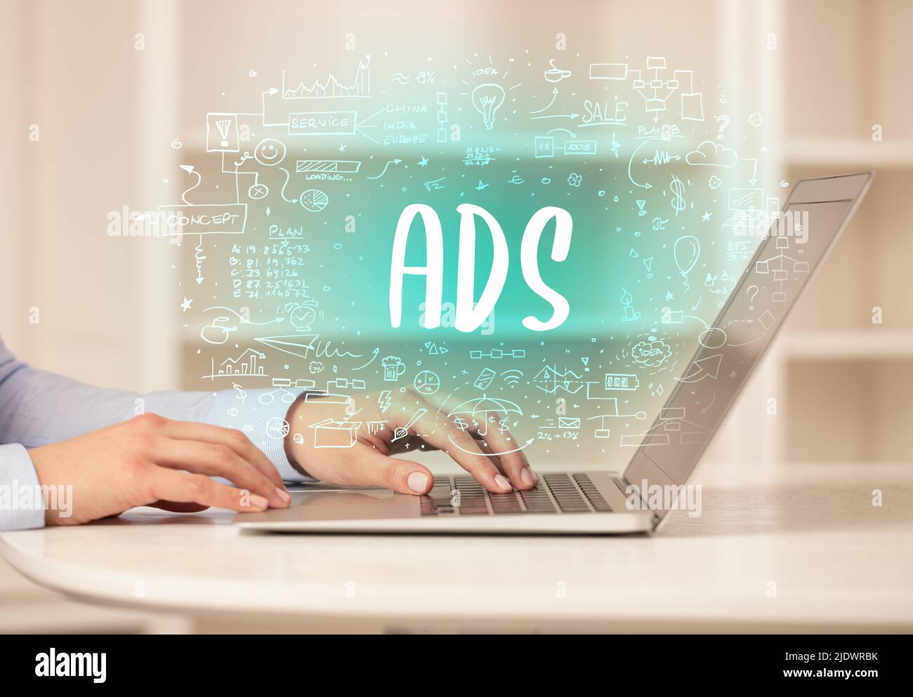 hand working on new modern computer Stock Photo - Alamy