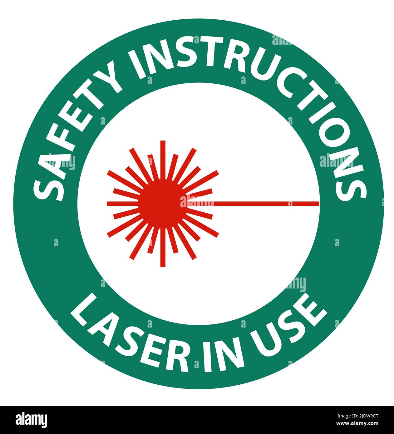 Safety instructions Laser In Use Symbol Sign On White Background Stock ...