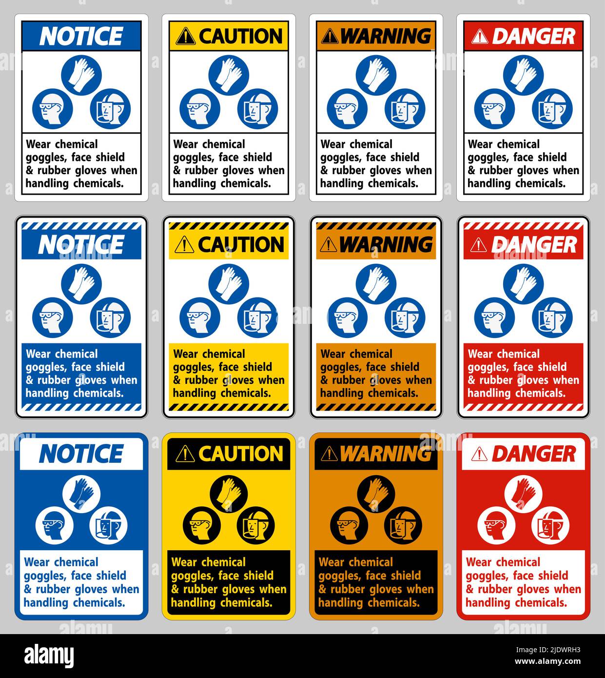 Wear Chemical Goggles, Face Shield and Rubber Gloves When Handling ...