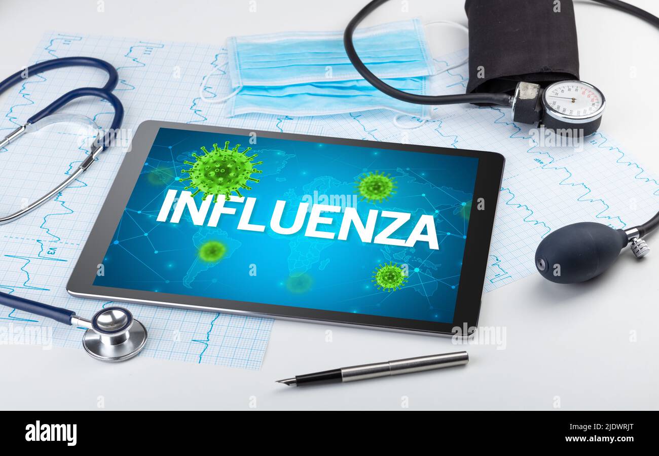 Close-up view of a tablet pc with inscription Stock Photo - Alamy