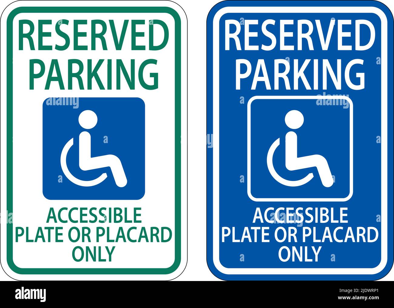 Accessible Parking Sign On White Background Stock Vector Image & Art ...
