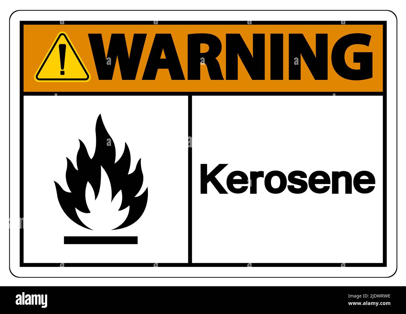 Warning Kerosene Symbol Sign On White Background Stock Vector Image ...