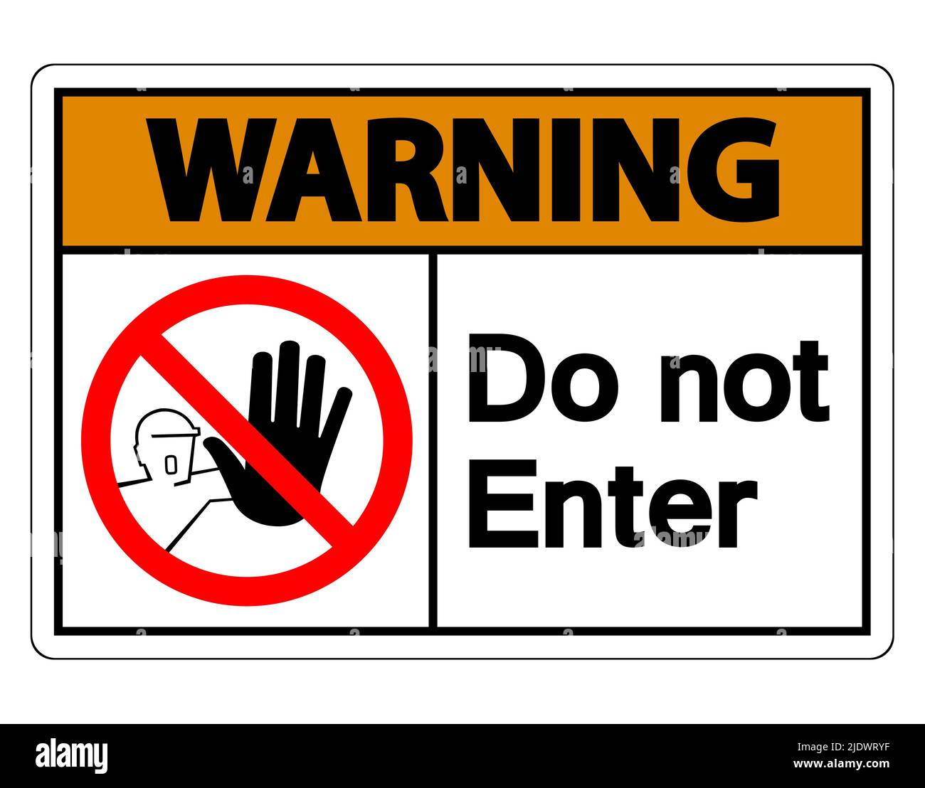 Warning Do Not Enter Symbol Sign on white background,Vector ...