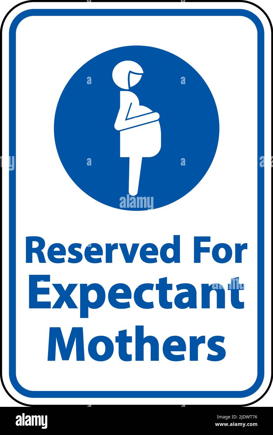 Reserved Expectant Mothers Sign On White Background Stock Vector Image ...
