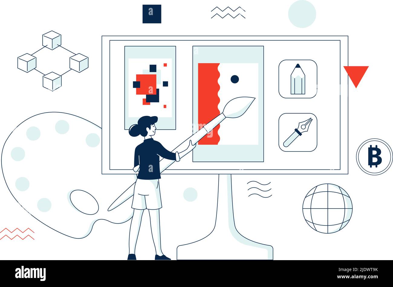 Nft character design Stock Vector Images - Alamy