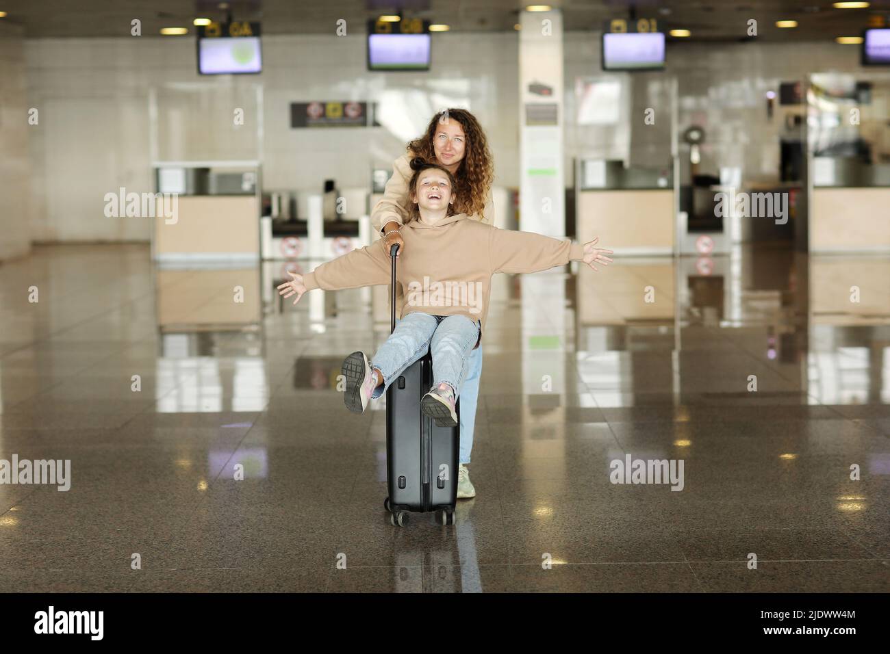 Summer Vacation Concept. Portrait of cheerful positive teen girl having ...
