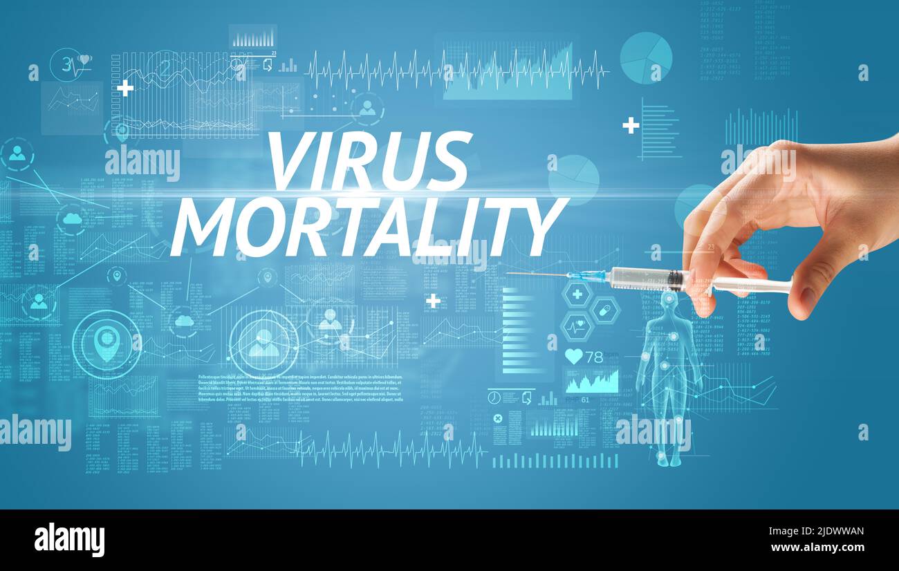 Syringe needle with virus vaccine Stock Photo - Alamy