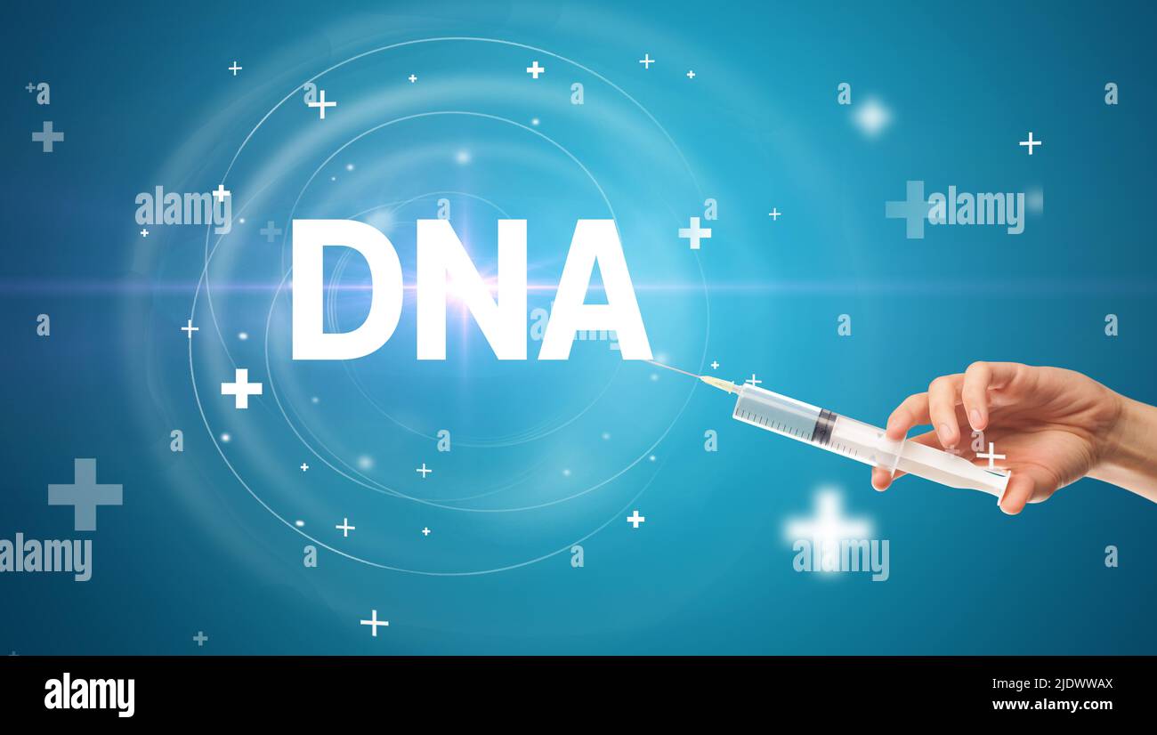 Syringe needle with virus vaccine Stock Photo - Alamy