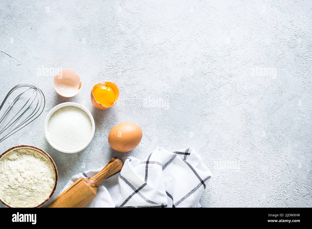 Baking background at light stone table Stock Photo - Alamy