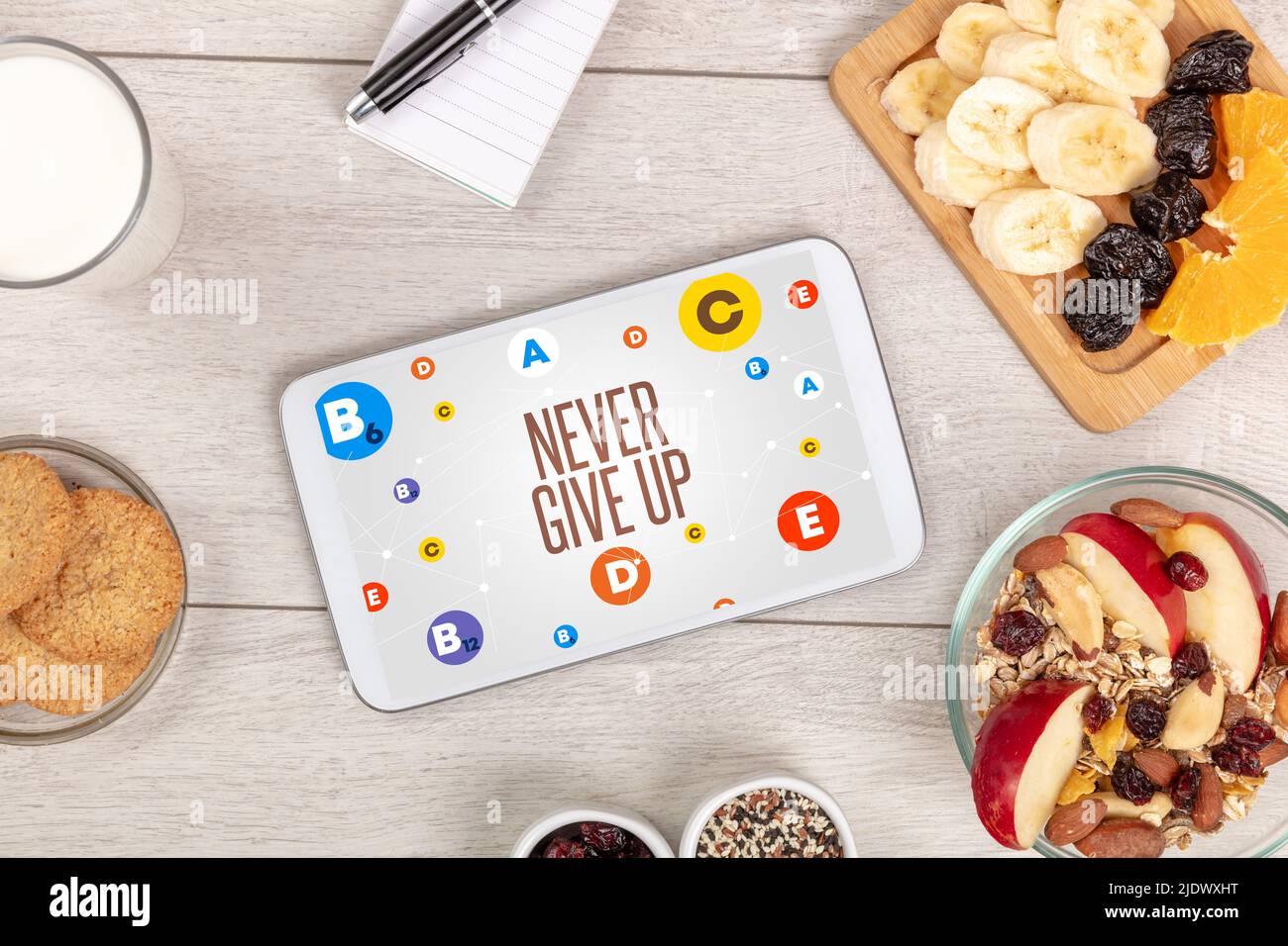 Healthy Tablet Pc compostion concept Stock Photo - Alamy
