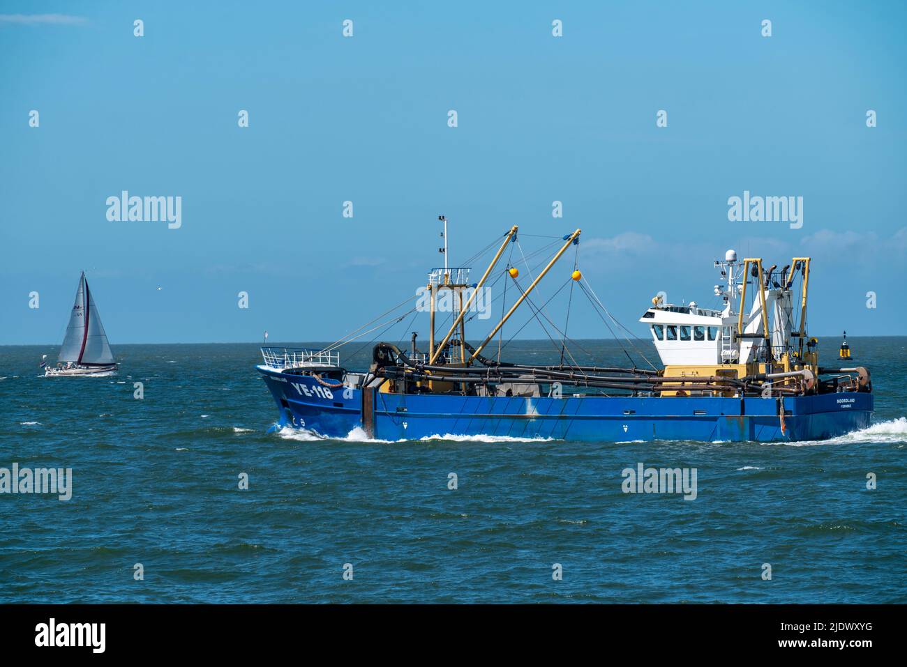 Mussel dredger YE-118, belonging to the Dutch fishing cooperative ...