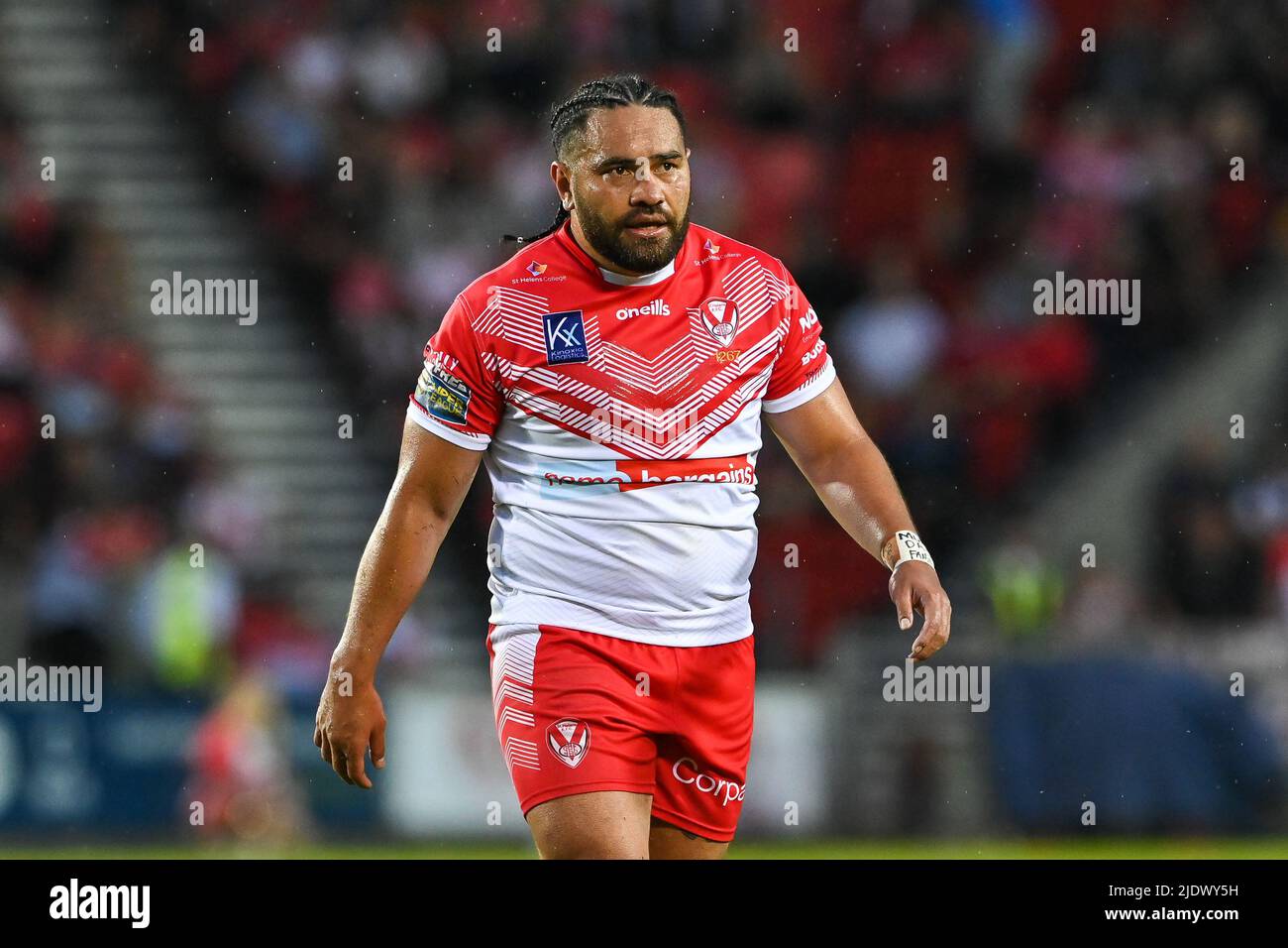 Konrad Hurrell #23 of St Helens during the game Stock Photo - Alamy