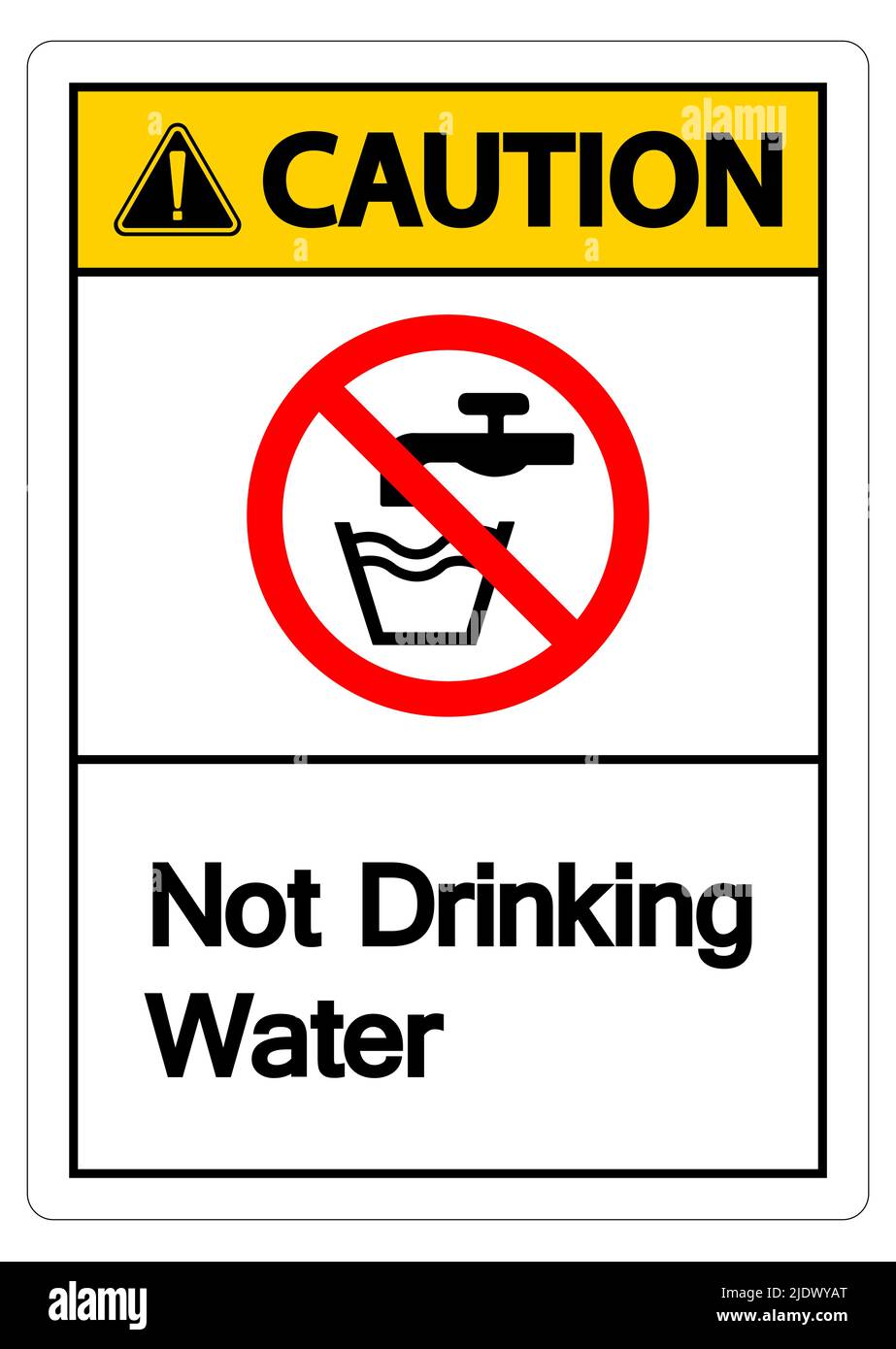 Caution Not Drinking Water Sign Stock Vector Image & Art - Alamy