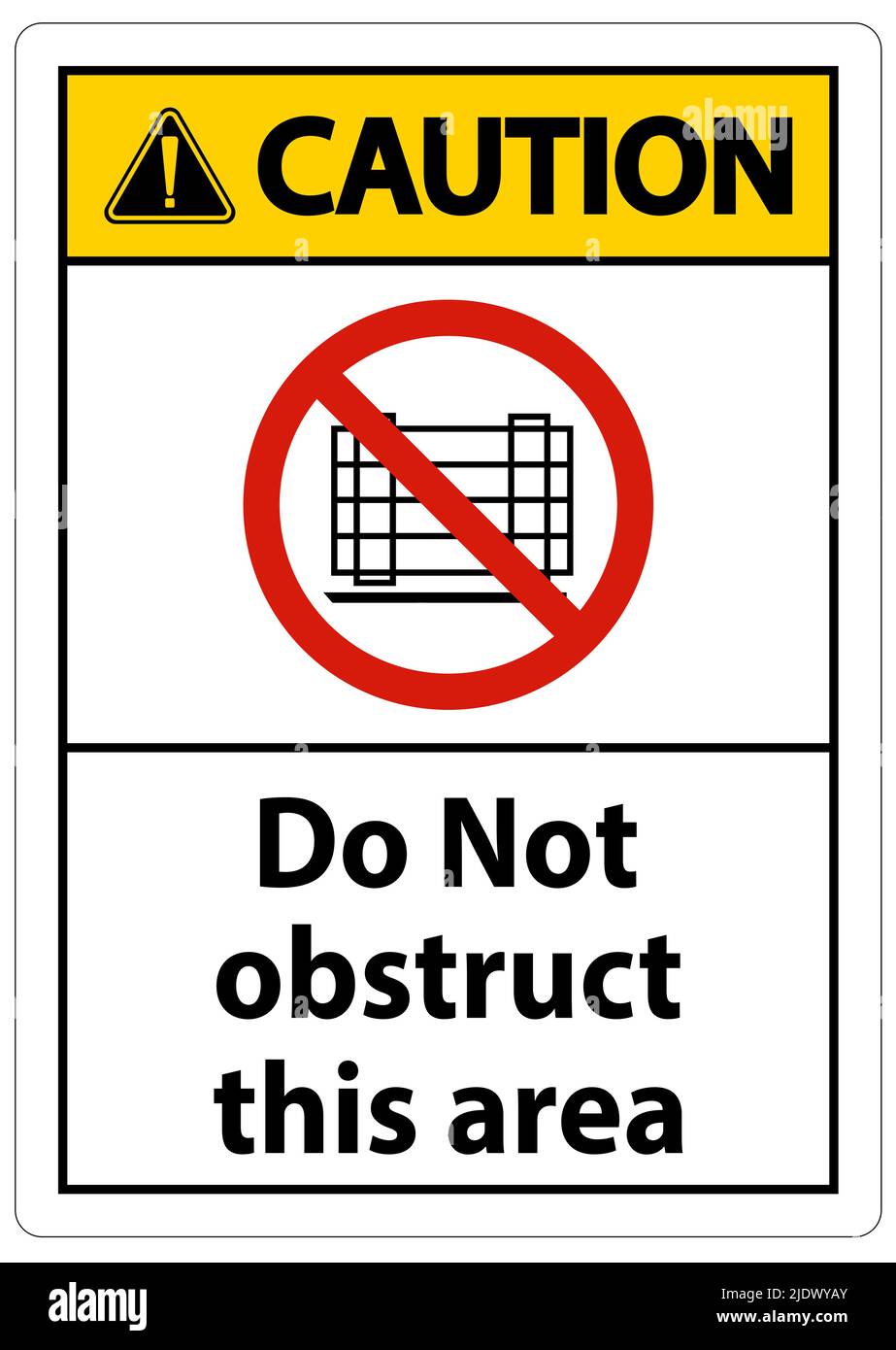 Caution Do Not Obstruct This Area Signs Stock Vector Image & Art - Alamy