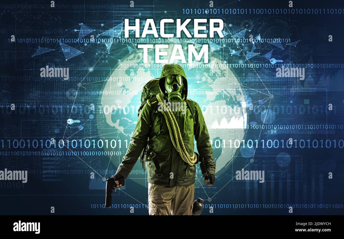 Faceless hacker at work, security concept Stock Photo - Alamy