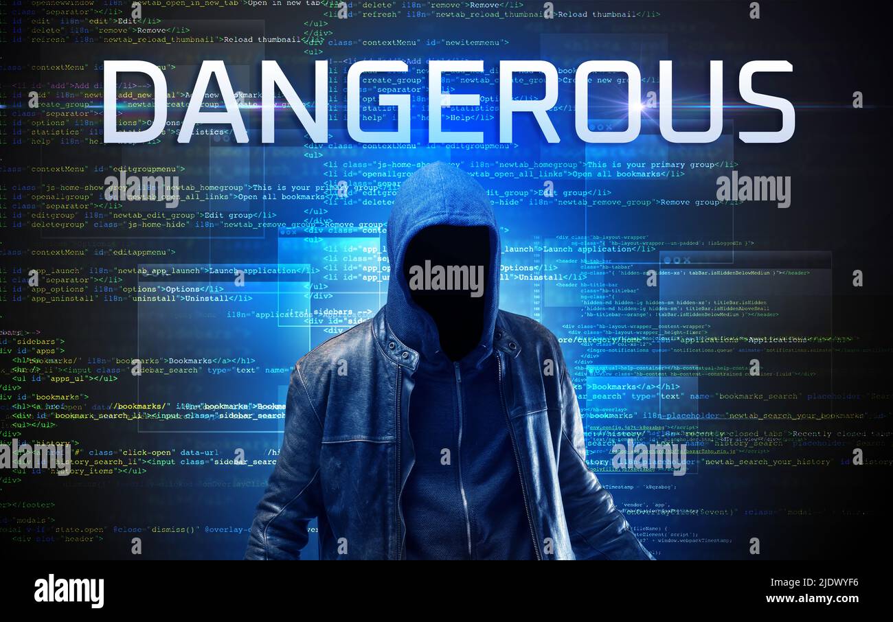 Faceless hacker on code background Stock Photo - Alamy