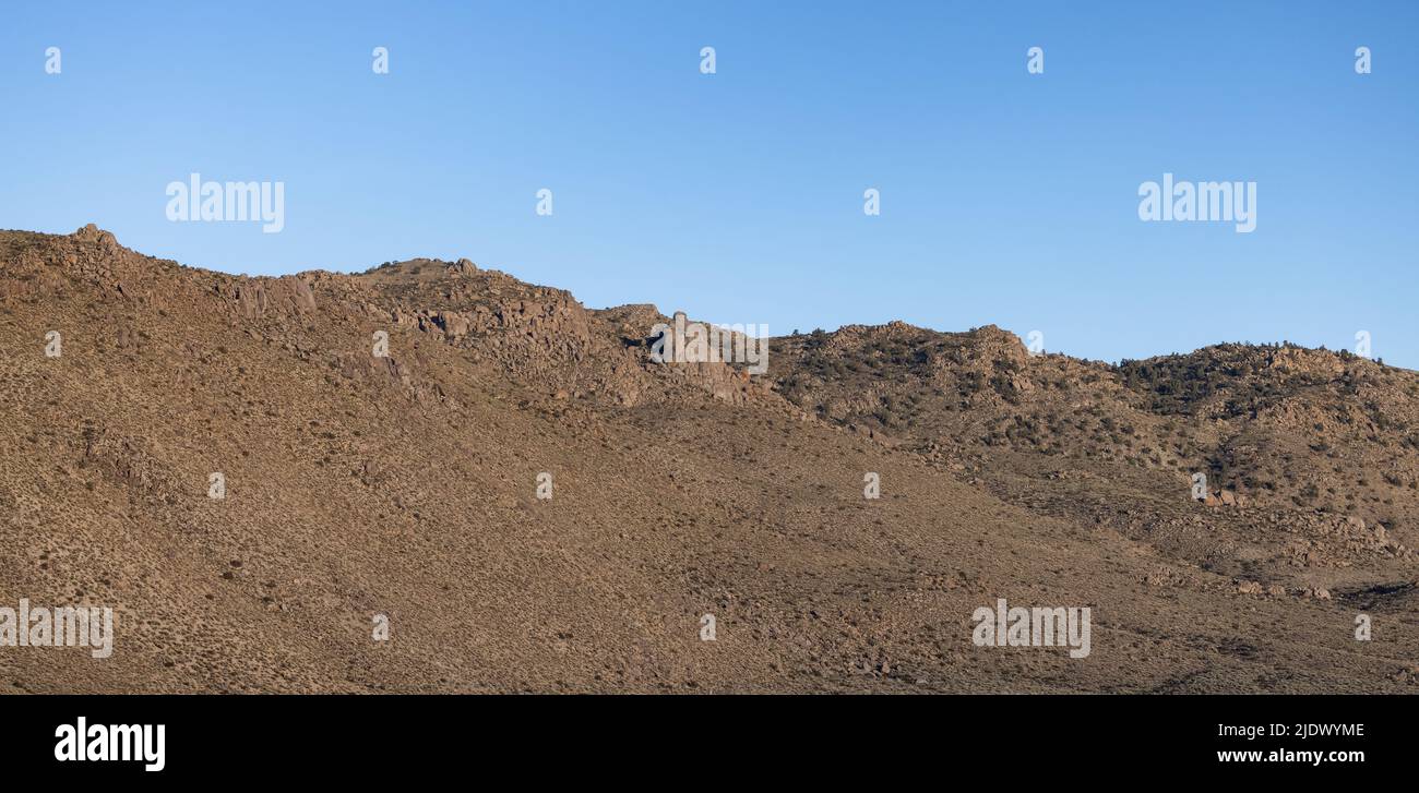 Rocky Desert Mountain Nature Landscape. Sunny Blue Sky. Nevada Stock ...