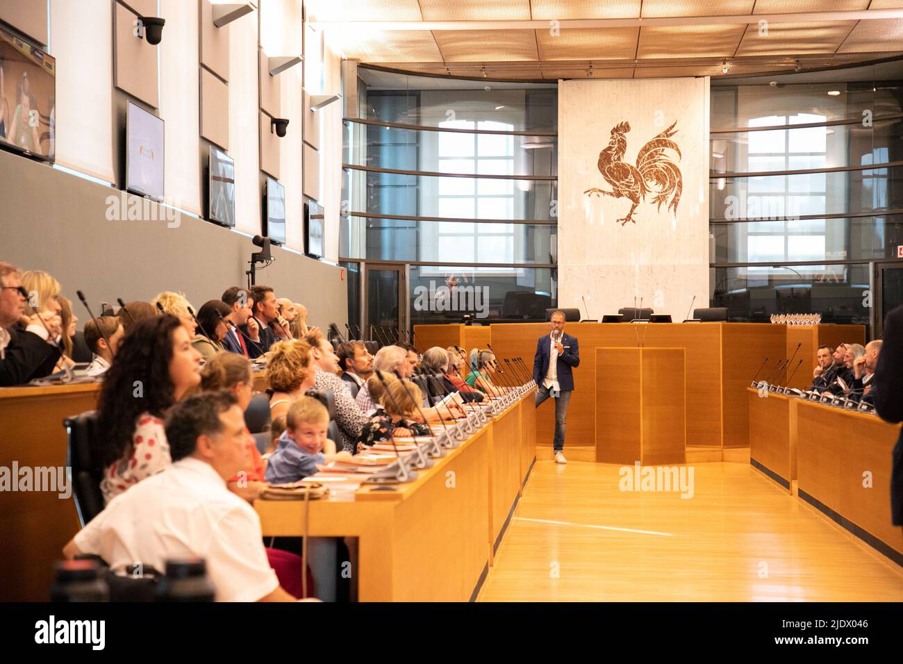 Illustration picture taken during a ceremony to honour wallons talents ...