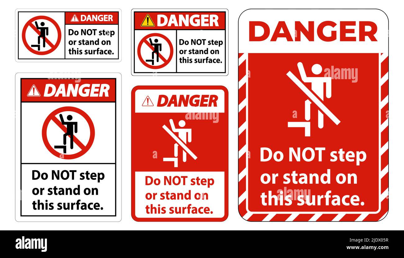 Step to danger Cut Out Stock Images & Pictures - Alamy