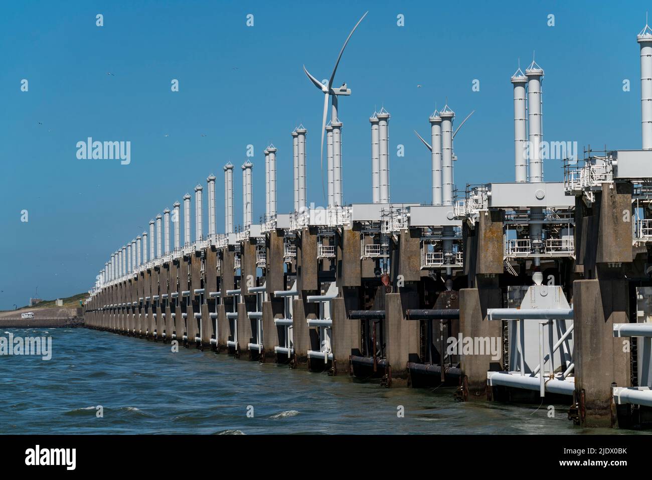 The Delta Works, storm surge barrier, Oosterschelde barrier in the ...