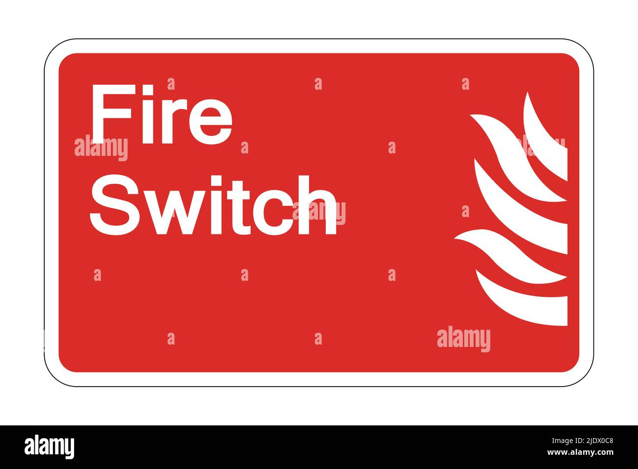 Fire Switch Safety Symbol Sign on white background,Vector illustration ...