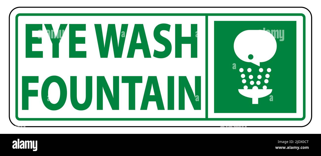 Eye Wash Fountain Sign Symbol Sign Isolate On White Background,Vector ...