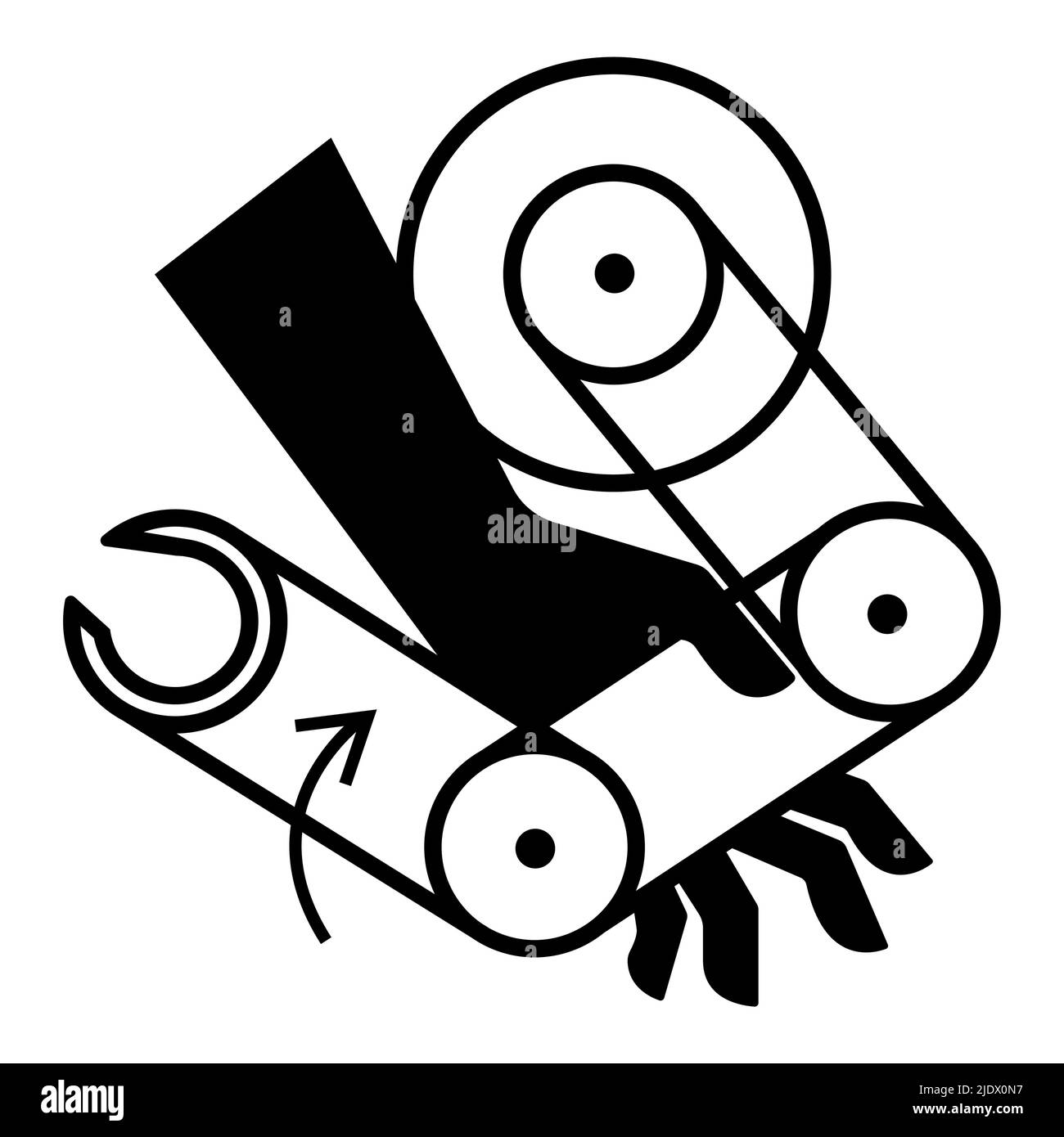 Hand Crush Robot Symbol Sign Isolate On White Background Stock Vector ...