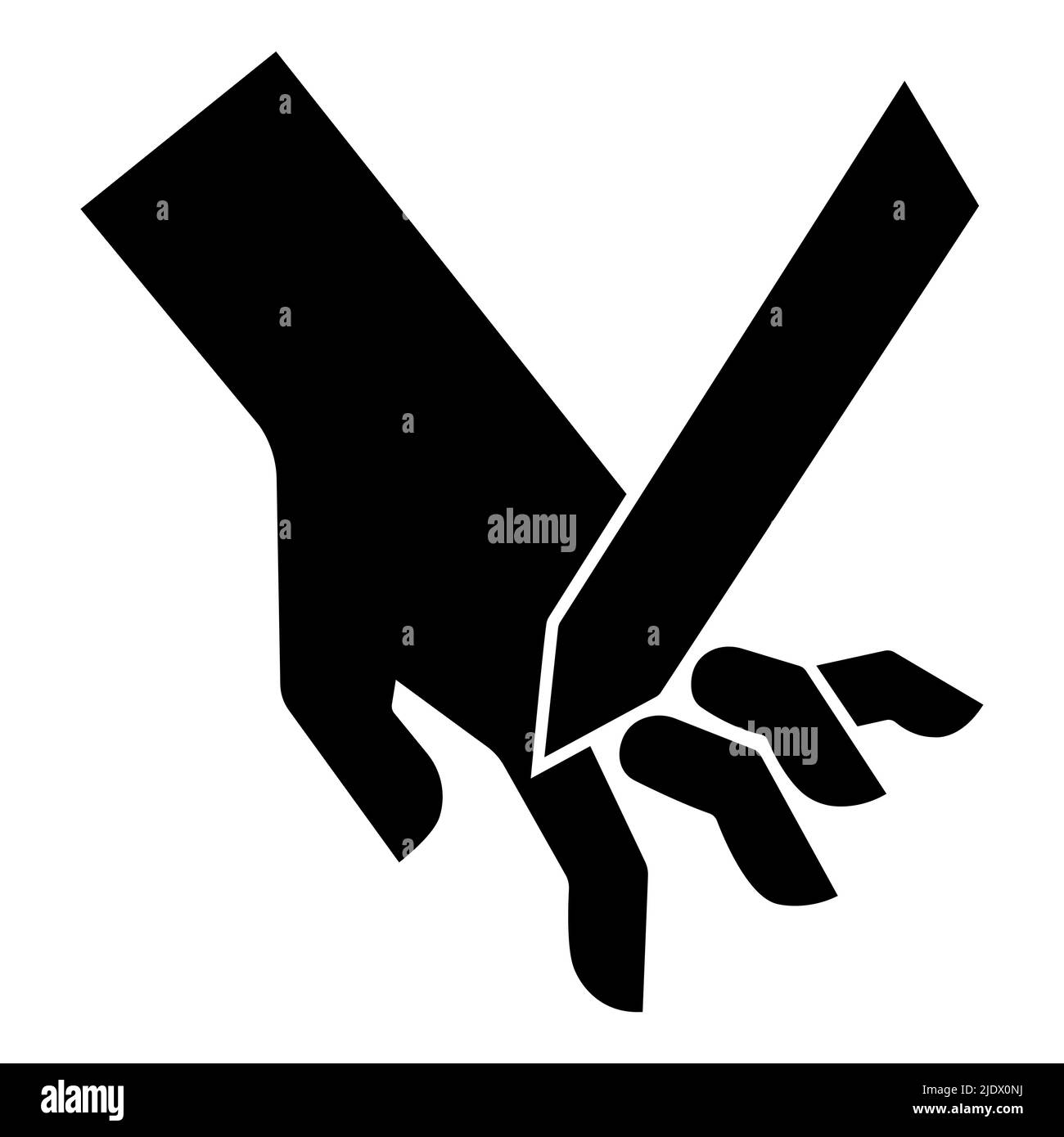 Cutting Of Fingers Angled Blade Symbol Sign, Vector Illustration ...