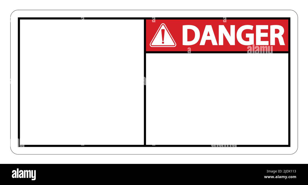 symbol danger sign label on white background,vector illustration Stock ...