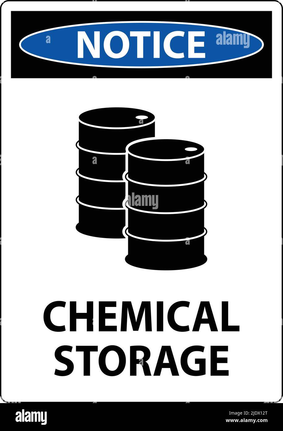 Notice Chemical Storage On White Background Stock Vector Image & Art ...