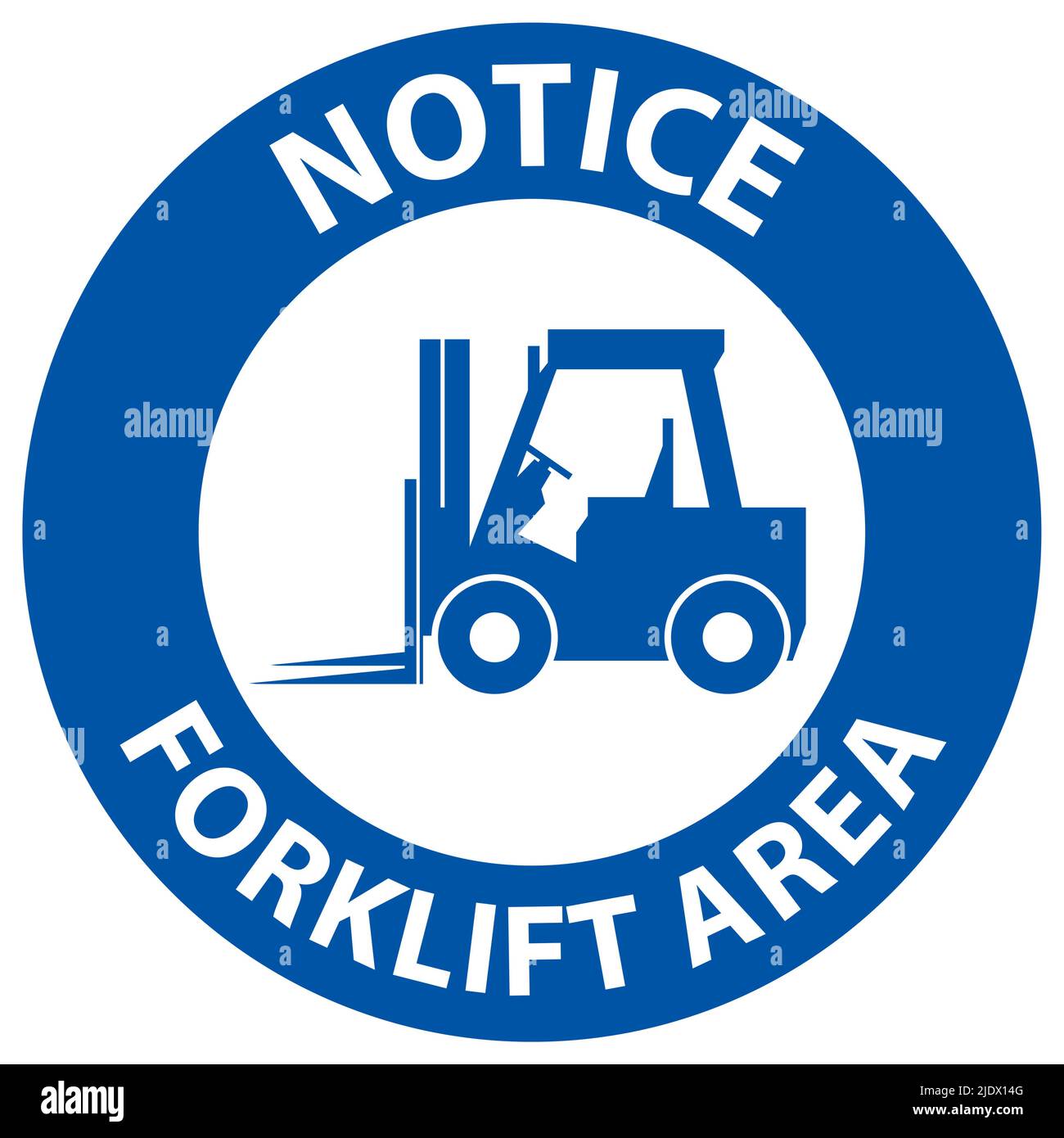 2-Way Notice Forklift Area Sign On White Background Stock Vector Image ...