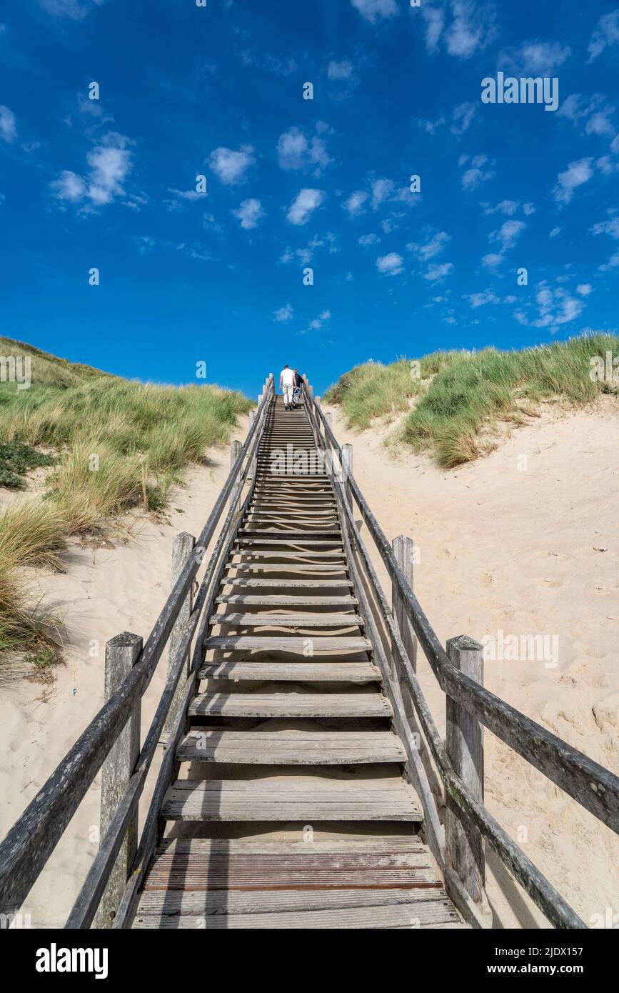 North Sea beach in Zeeland, South Holland, also called Zeeland Riviera ...