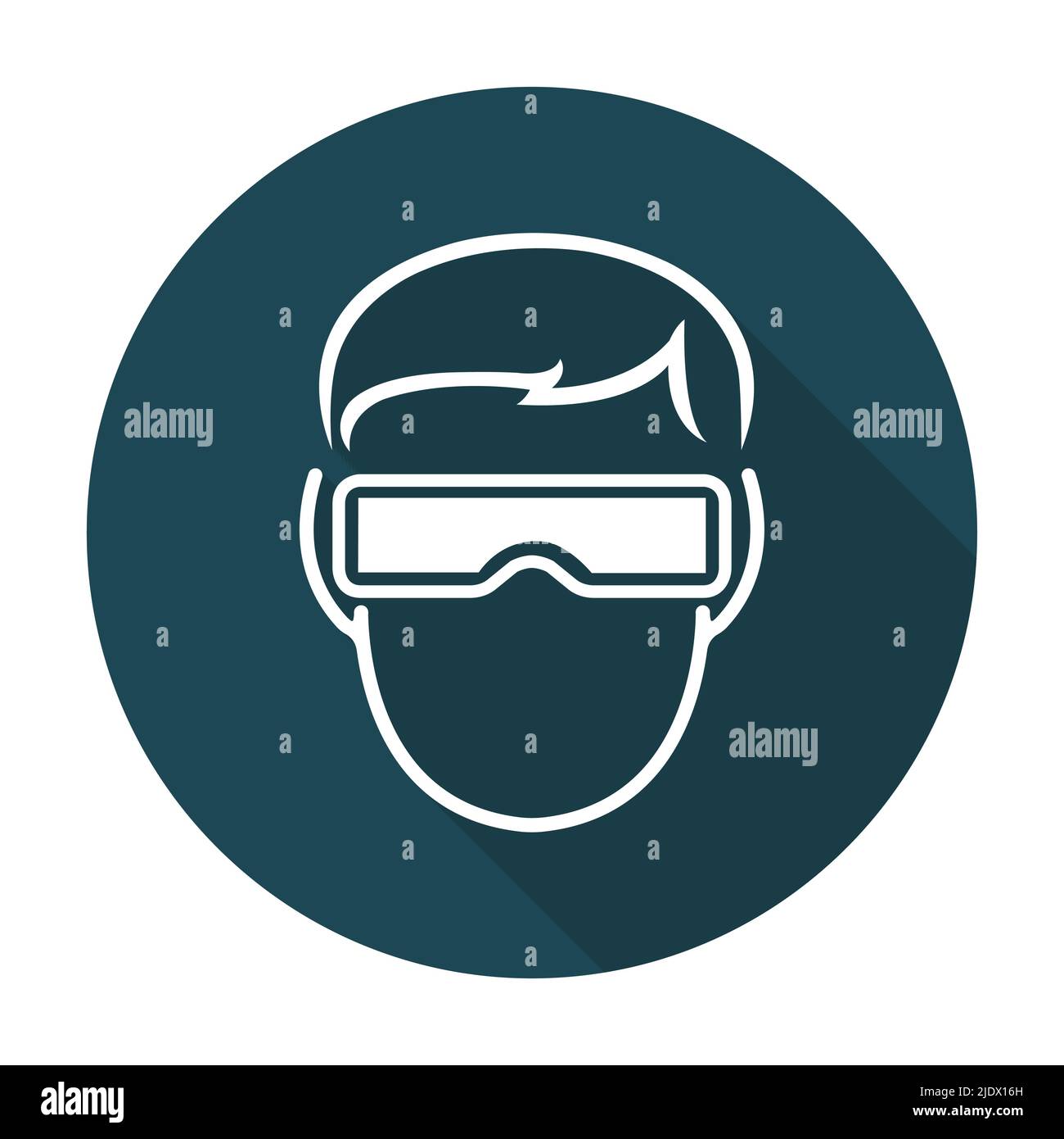 Symbol wear goggles Sign on black background,Vector llustration Stock ...