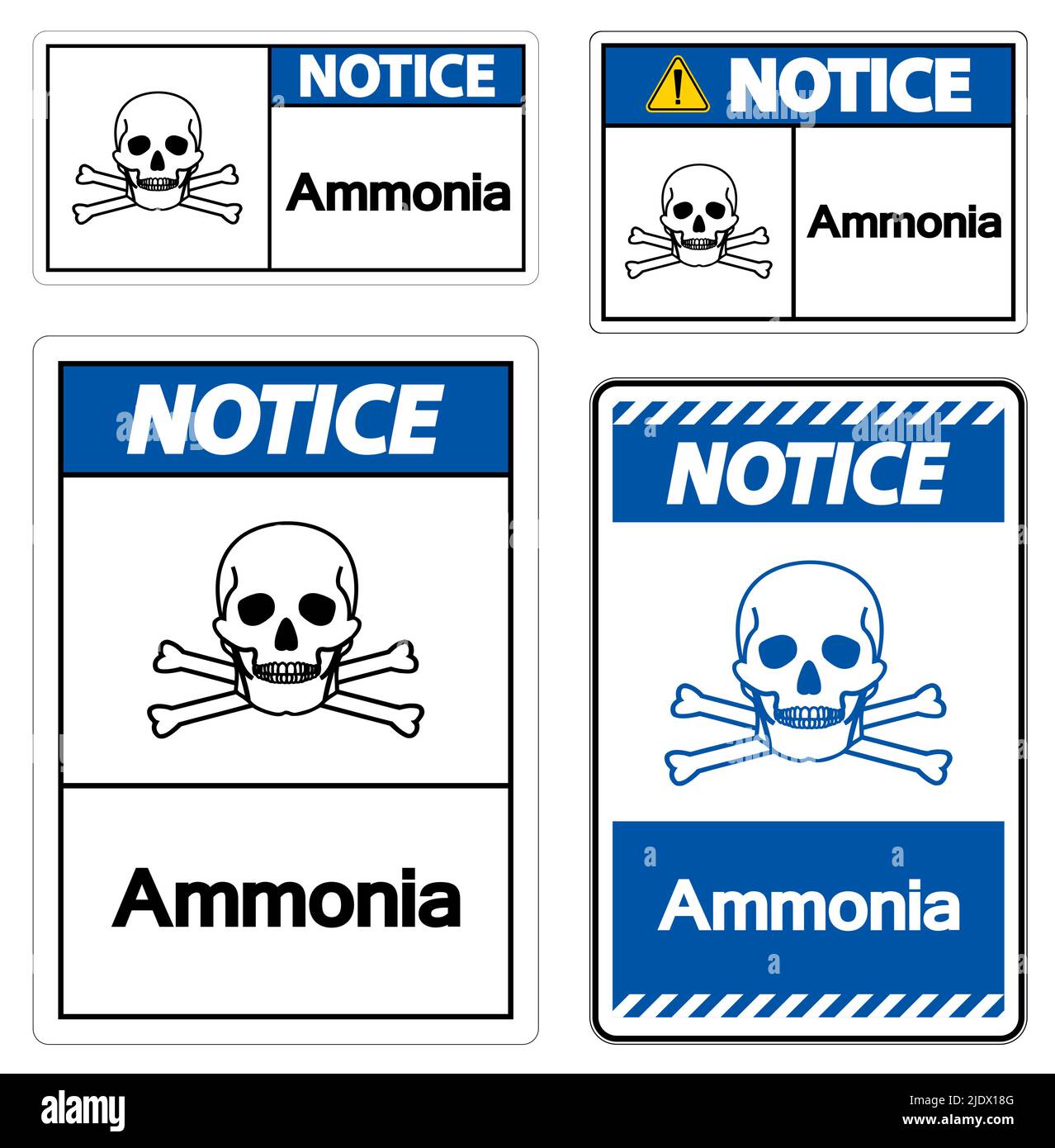 Notice Ammonia Symbol Sign On White Background Stock Vector Image & Art ...
