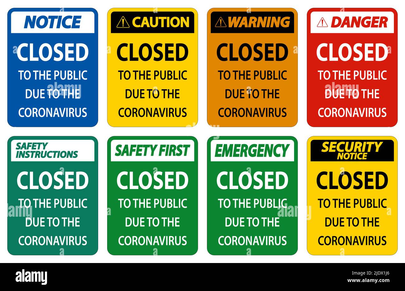 Warning sign temporarily closed Stock Vector Images - Alamy