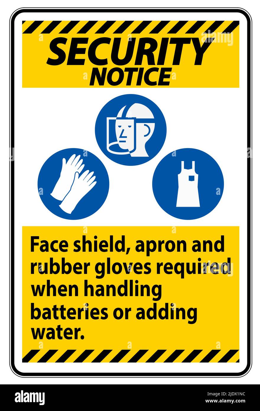 Security Notice Sign Face Shield, Apron And Rubber Gloves Required When ...